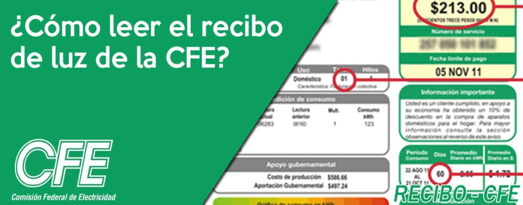 Como Leer el Recibo de Luz CFE 【Detalles y Datos】